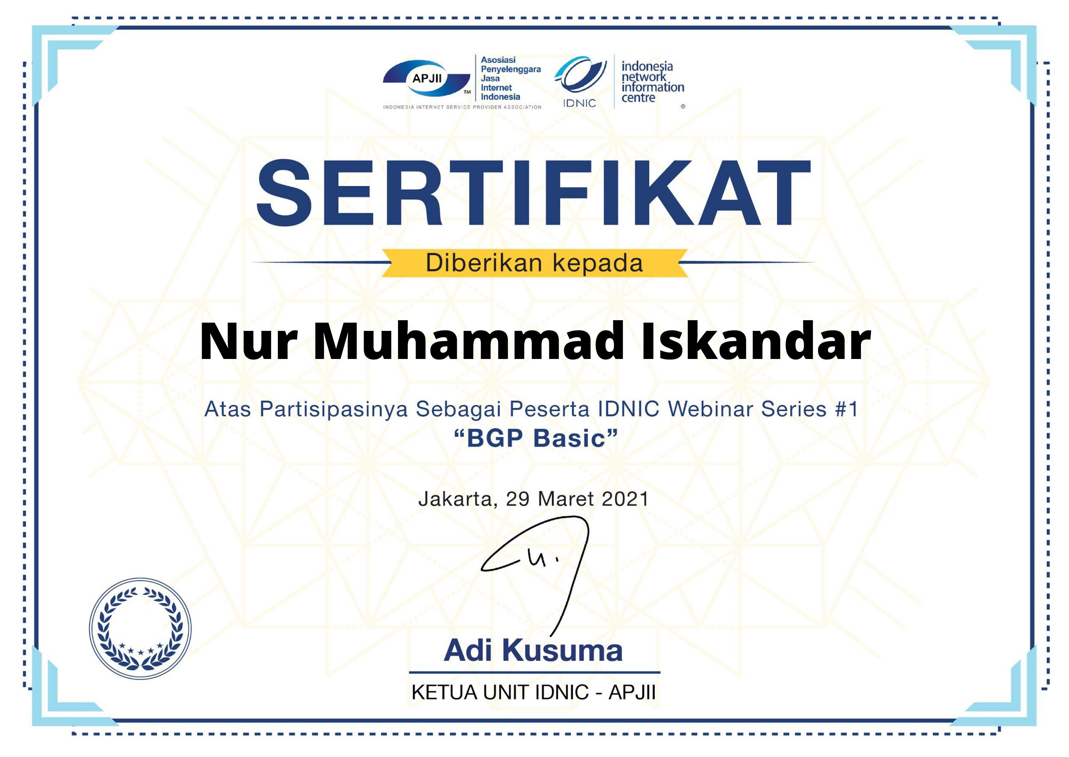 Portfolio | Nur Muhammad Iskandar