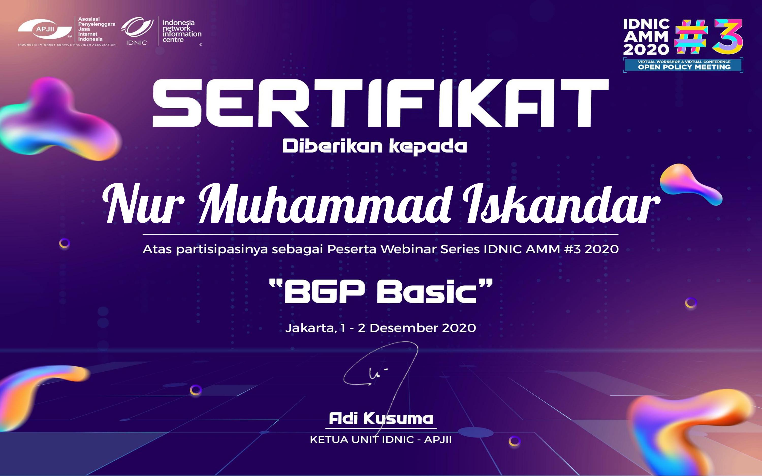 Portfolio | Nur Muhammad Iskandar